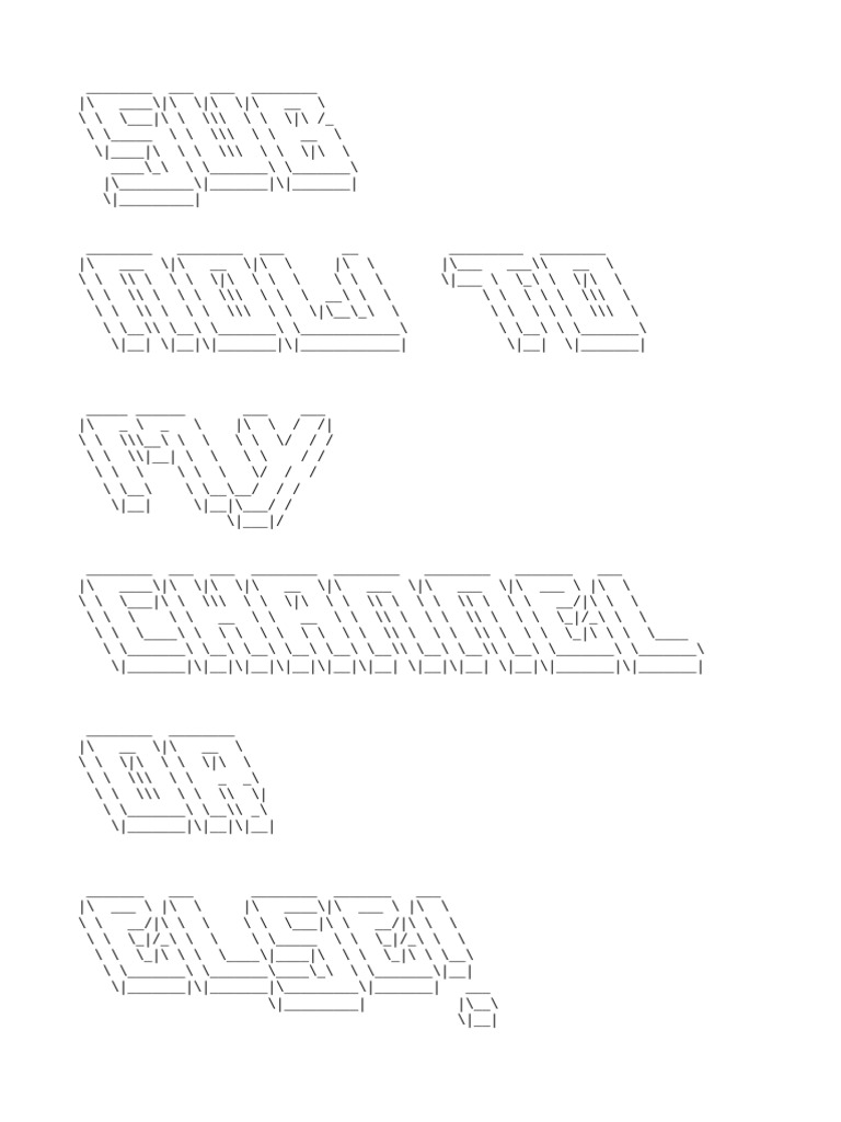 Ascii Text Art | PDF