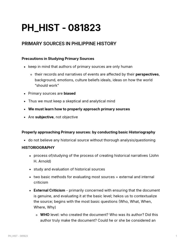 PH_HIST | PDF | Narrative | Historiography
