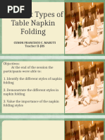Table Napkin Folds | PDF