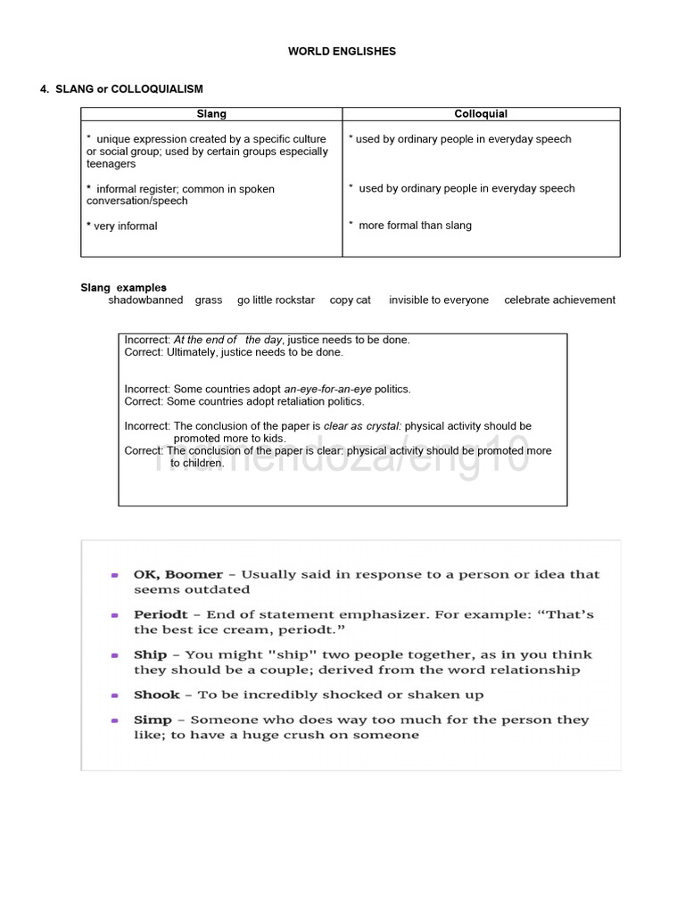 WORLD ENGLISHES | PDF | English Language | Jargon