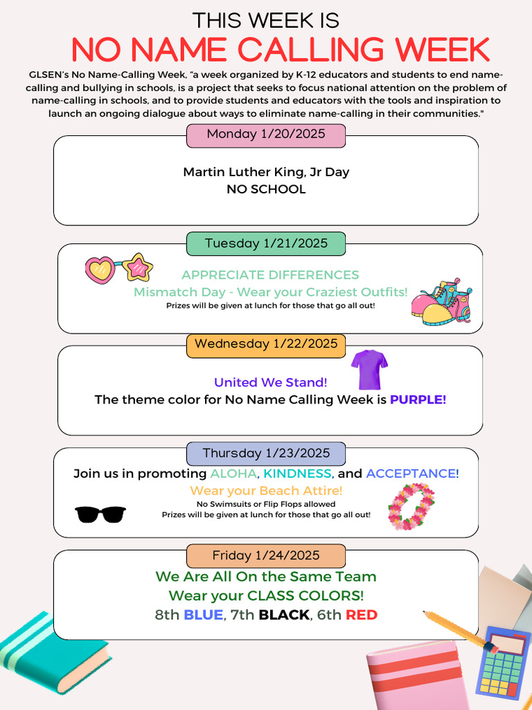 No Name Calling Week 2025 | PDF