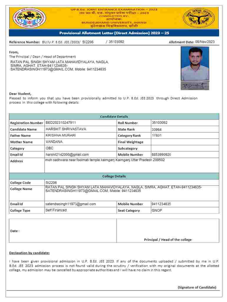 HARSHIT SHRIVASTAVA Allotment - 11zon | PDF