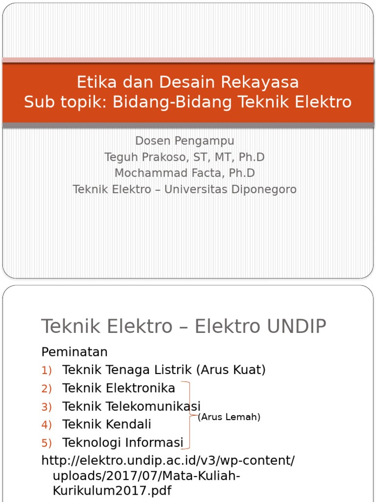 3 Etika Dan Desain Rekayasa - Bidang Teknik Elektro Dan DTE | PDF