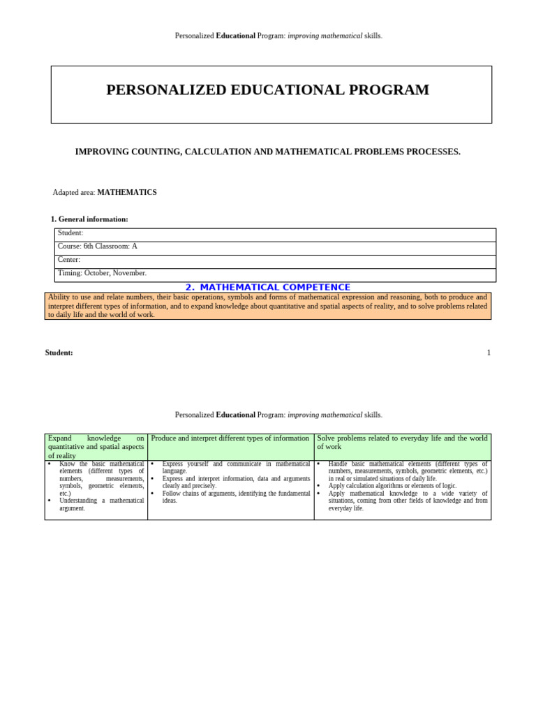 Pep Mathematics Pdf Mathematics Knowledge