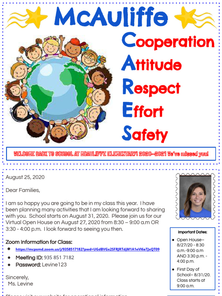 Virtual Back To School Postcard 2020-2021 | PDF