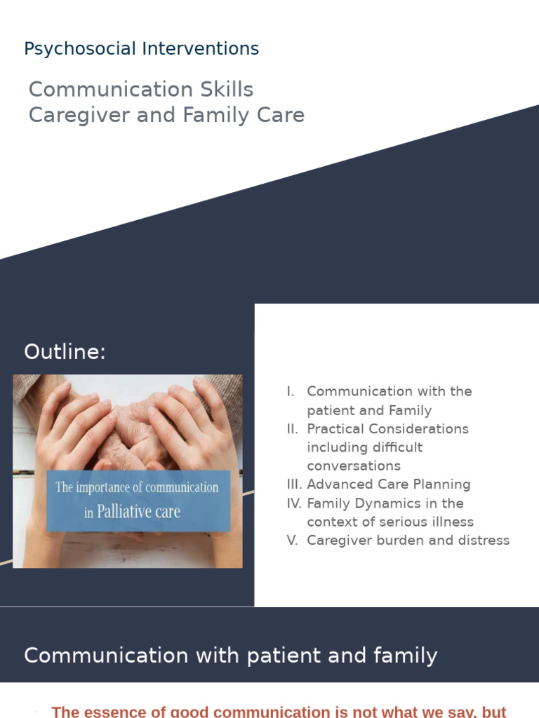 5 Communication, Family and Caregiver Issues | PDF | Caregiver ...