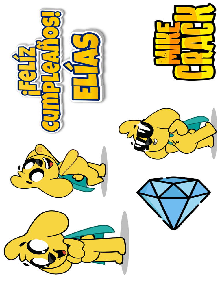 Cake Topper Elias Minecraft Mikecrack Diamantitio | PDF