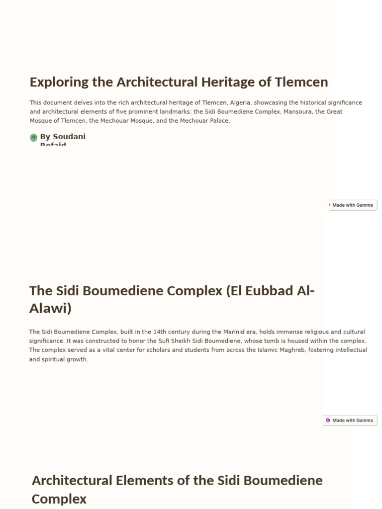 Exploring-the-Architectural-Heritage-of-Tlemcen | PDF | Mosque