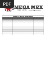 Tabla de Calibres para Lamina PDF | PDF