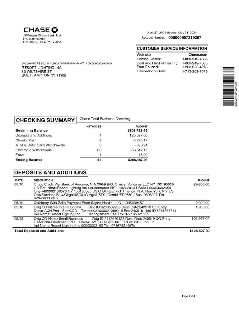 Bank Statement May 2024 Page 0001 | PDF