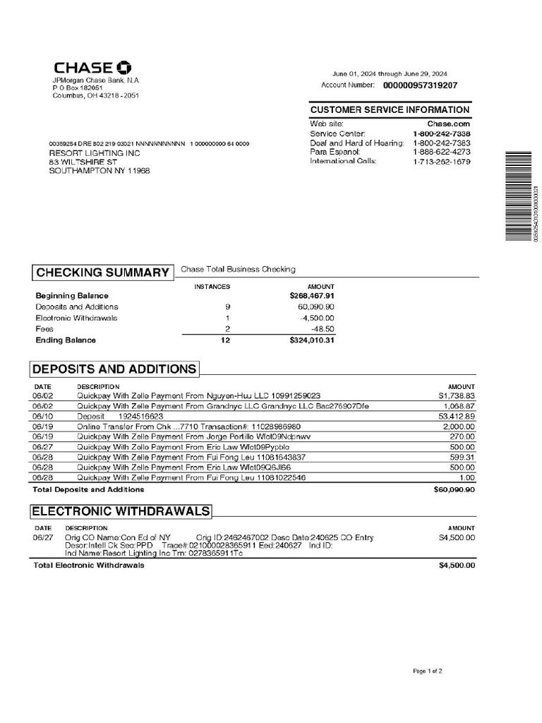 Bank Statement Jun 2024 Page 0001 | PDF