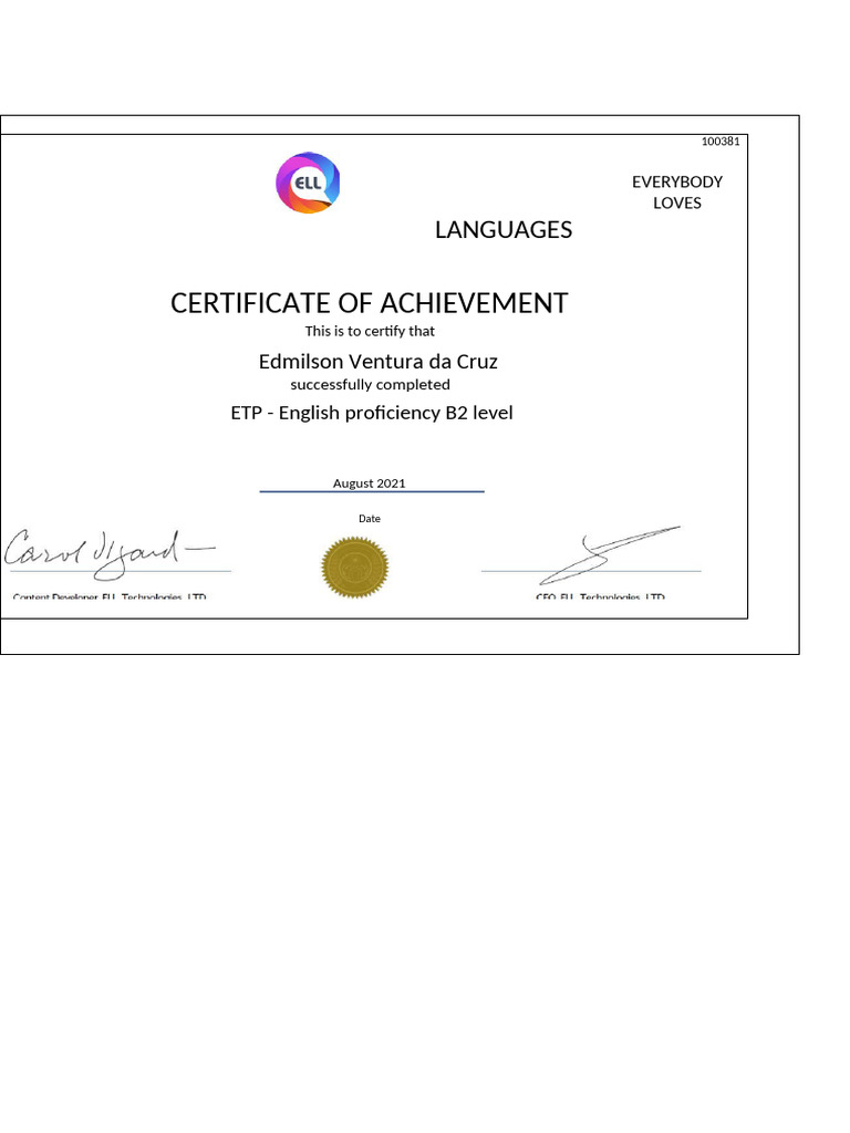 ETP Certificate Ed | PDF