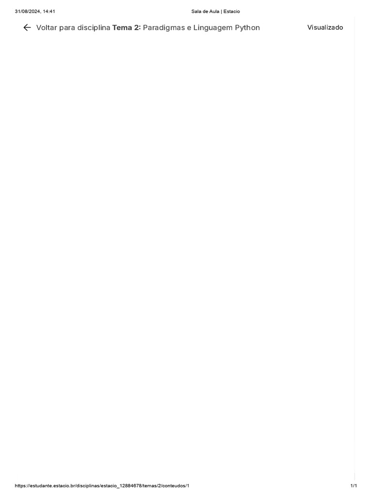 Paradigmas Da Linguagem Phyton | PDF