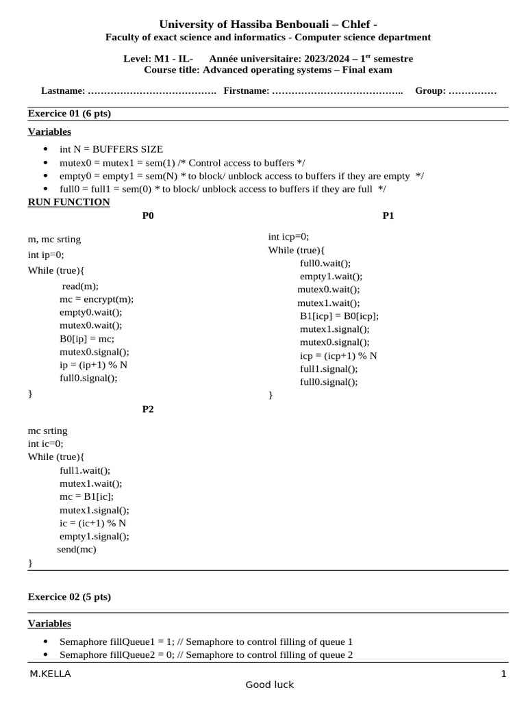 Examen M1 - S1 2023-2024 - A4-Corrige | PDF | Data Management | Computer Engineering