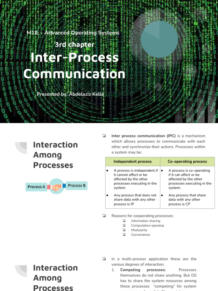 Advanced Operating Systems for M1IL -Inter Process Communication | PDF | Network Socket | Port ...