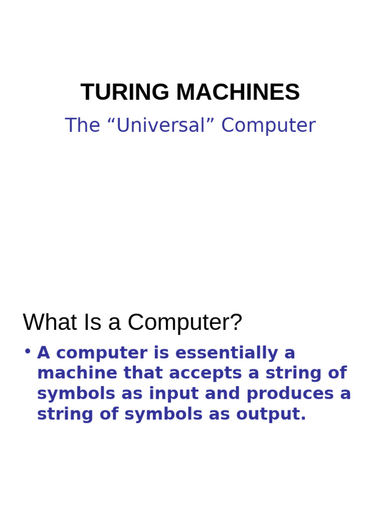 Turing Machines A | PDF | Formal Methods | Mathematical Logic