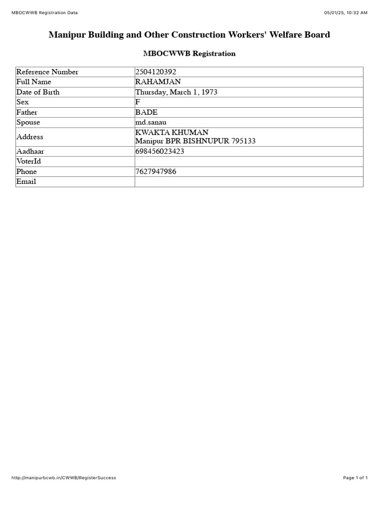 Md.roshan Labour | PDF