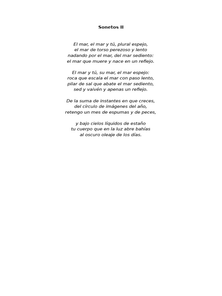 Octavio Paz Sonetos II | PDF
