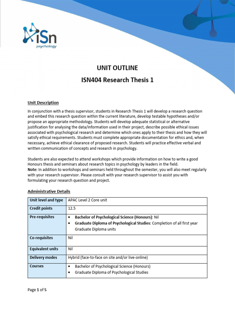 Research Thesis 1 Unit Overview | PDF | Artificial Intelligence ...