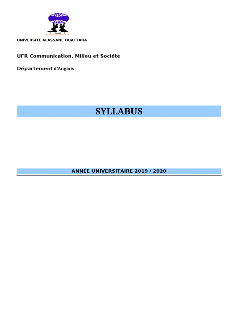 Curriculum Theory Syllabus 2019-2020 | PDF | Curriculum | Learning