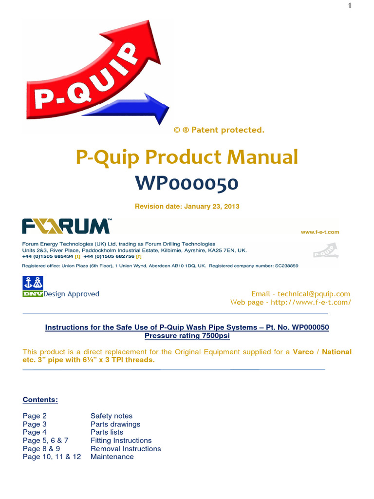 WashPipe Manual | PDF | Screw | Nut (Hardware)