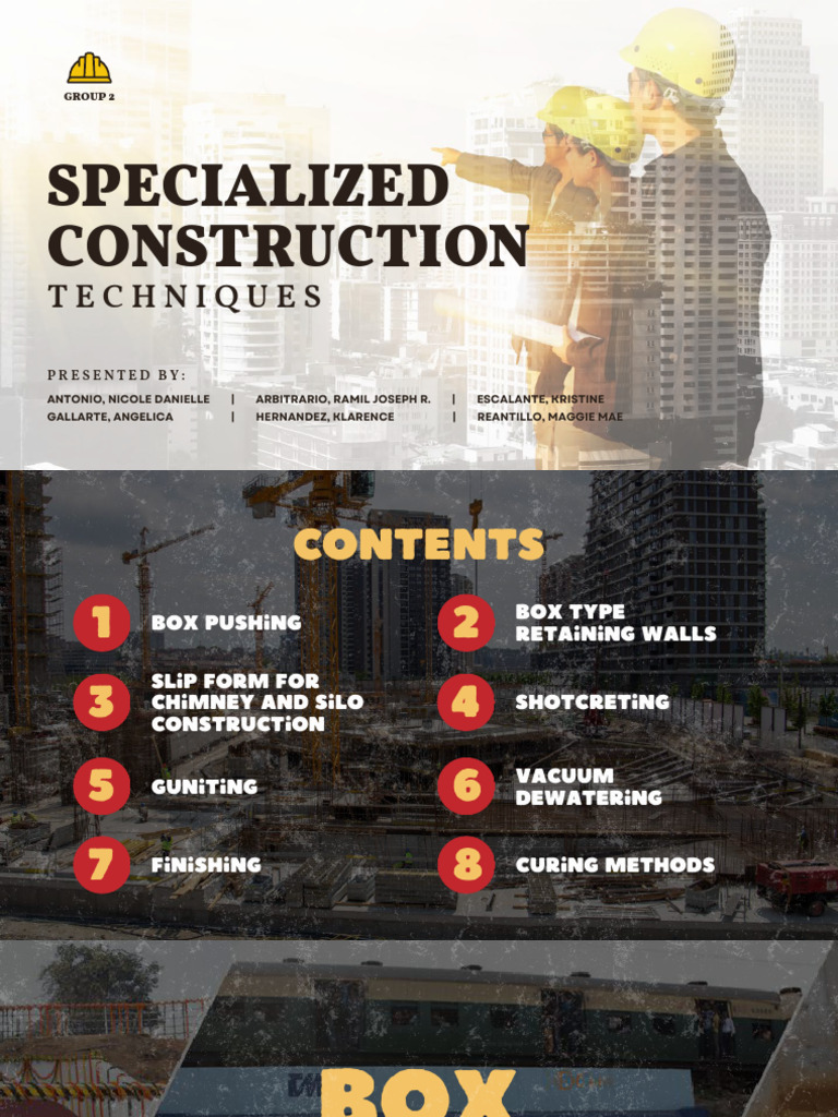 Specialized Construction Techniques Overview | PDF | Concrete | Lime ...