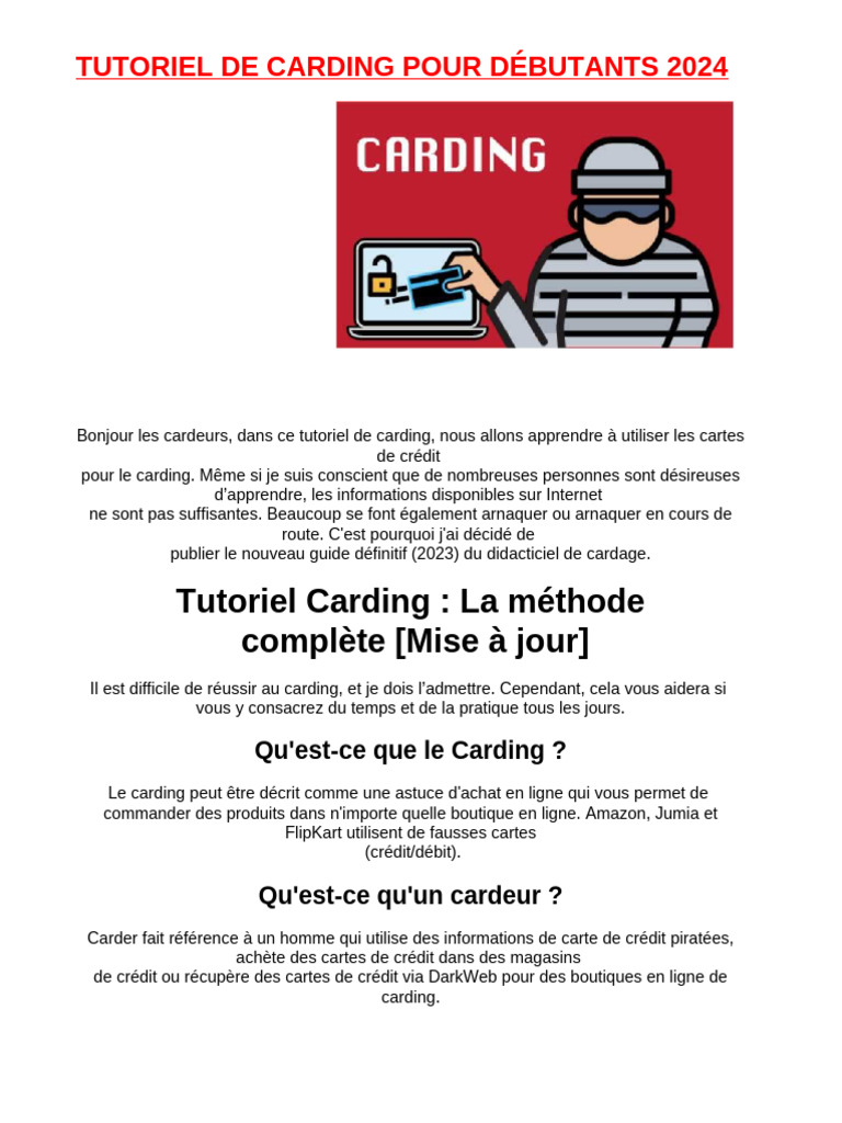 Guide de Carding pour Débutants 2024 | PDF | Visa Inc. | Serveur proxy