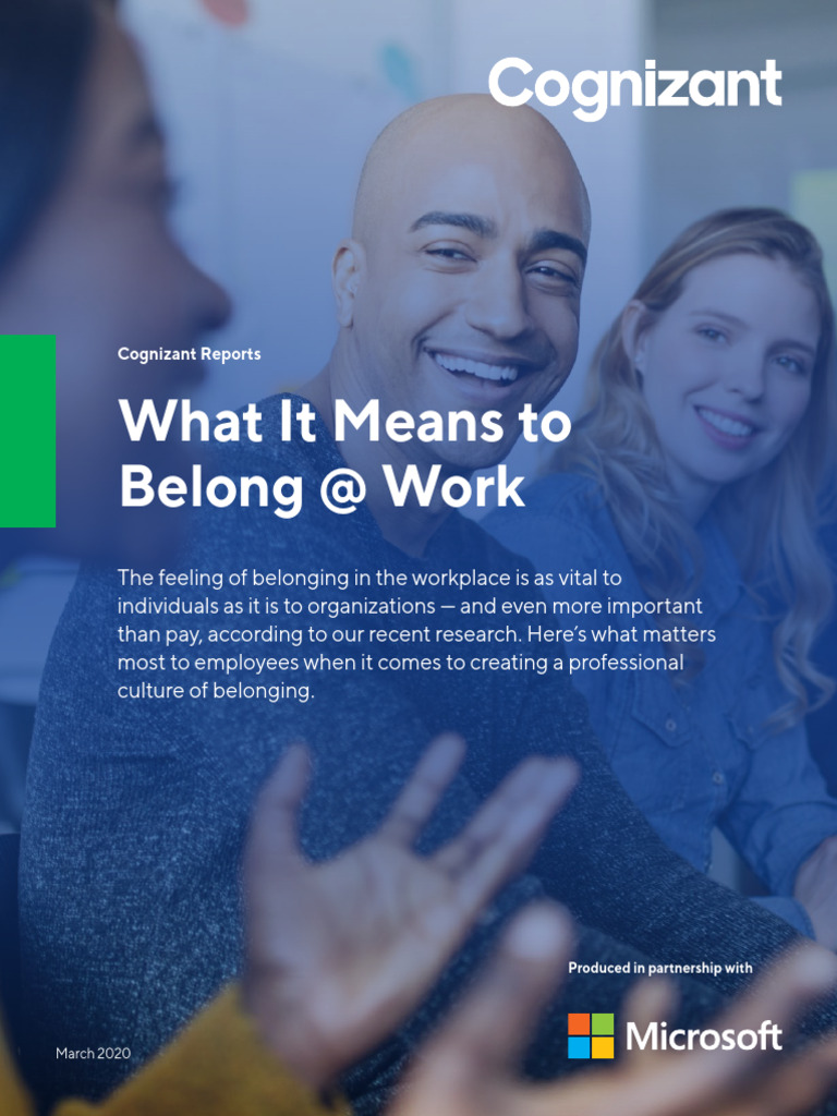 What It Means To Belong at Work | PDF | World Economic Forum | Employment
