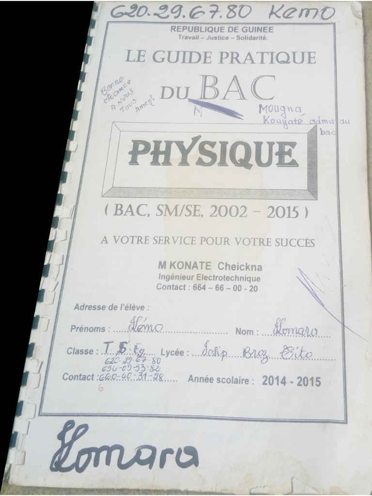 Physique Sujets Traités Du Bac | PDF