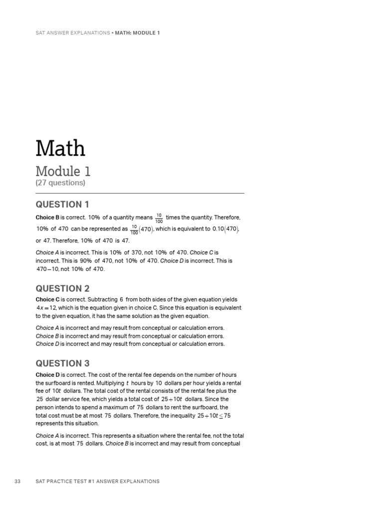 (27 Questions) : Sat Answer Explanations | PDF | Triangle | Geometry