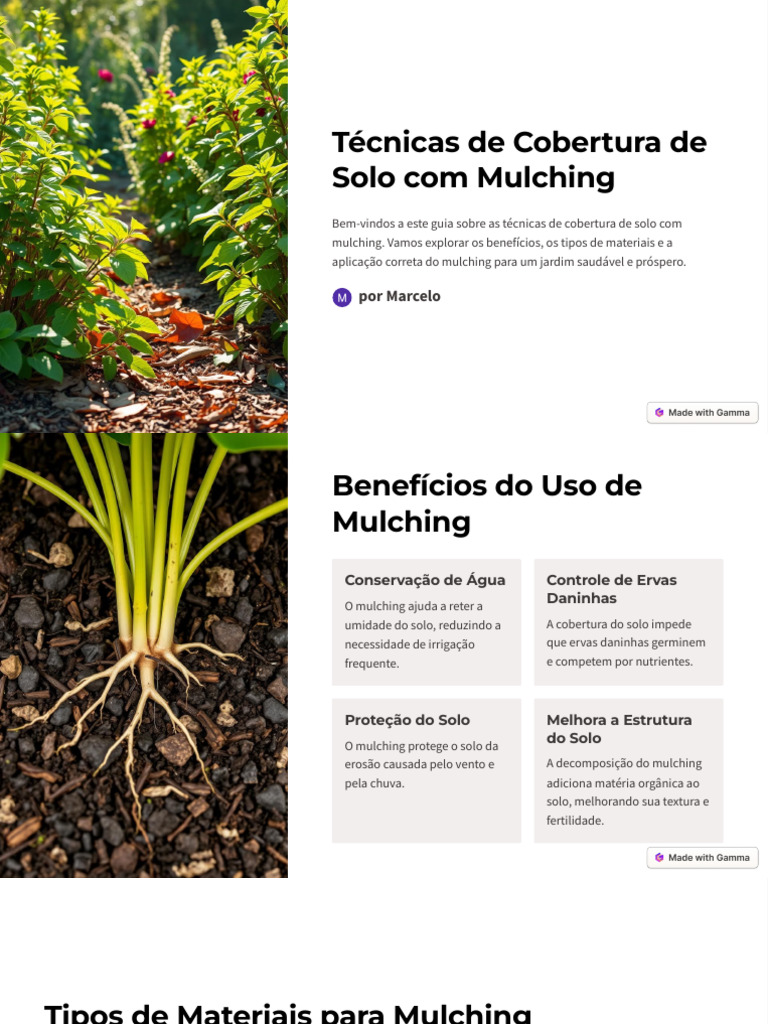 Tecnicas de Cobertura de Solo Com Mulching | PDF | Solo | Desperdício