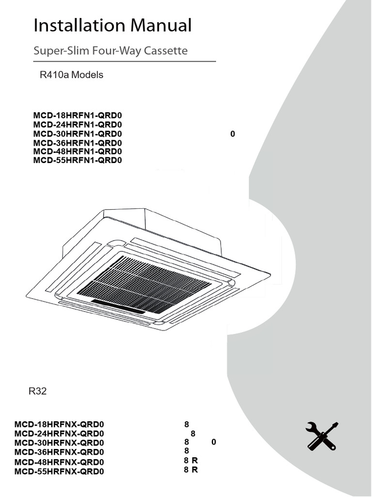 Super-Slim Cassette Installation Guide | PDF | Electrical Wiring | Pipe ...