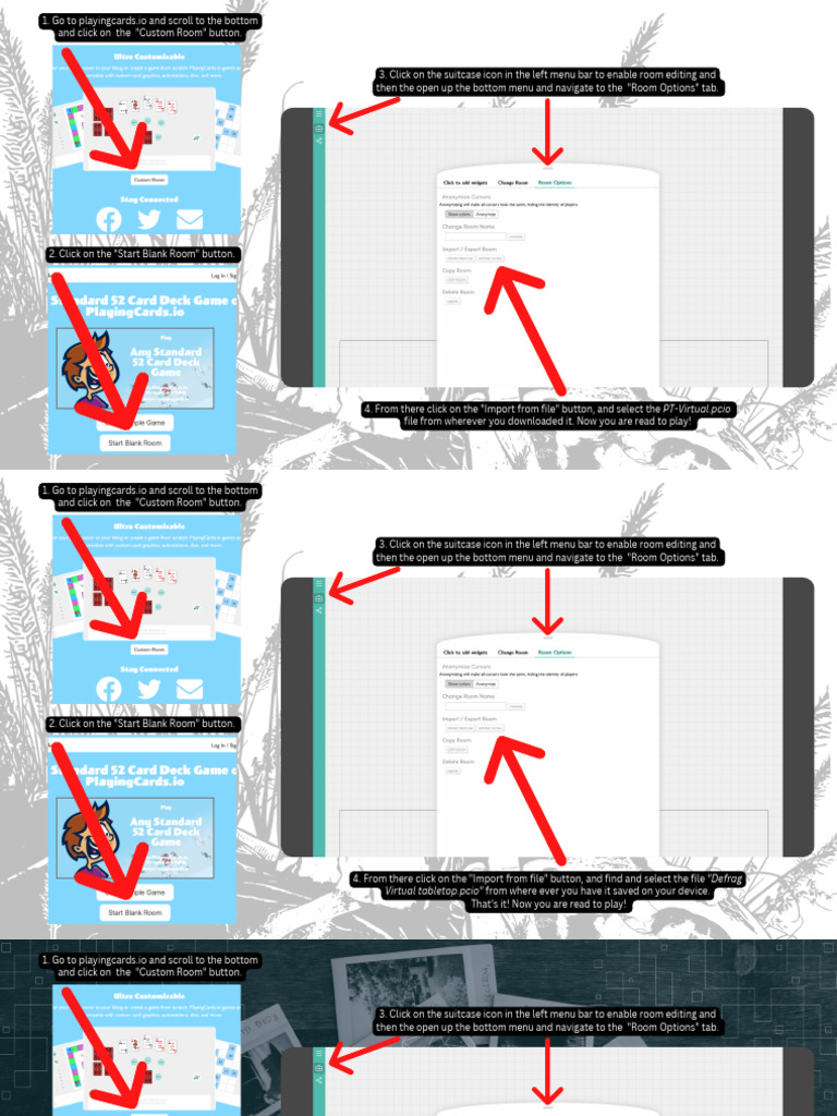 Setup Guide for PlayingCards.io Rooms | PDF | Icon (Computing) | Menu (Computing)