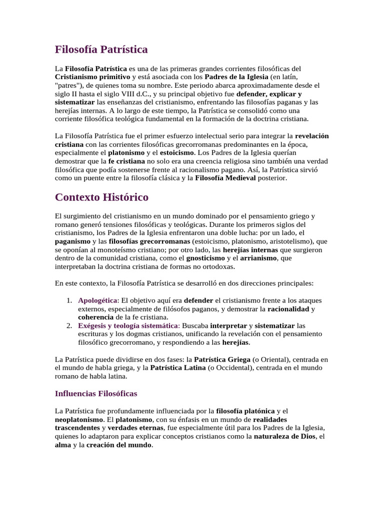 Filosofia Patristica Trabajo 2 | PDF | Padres de la iglesia | Agustín ...
