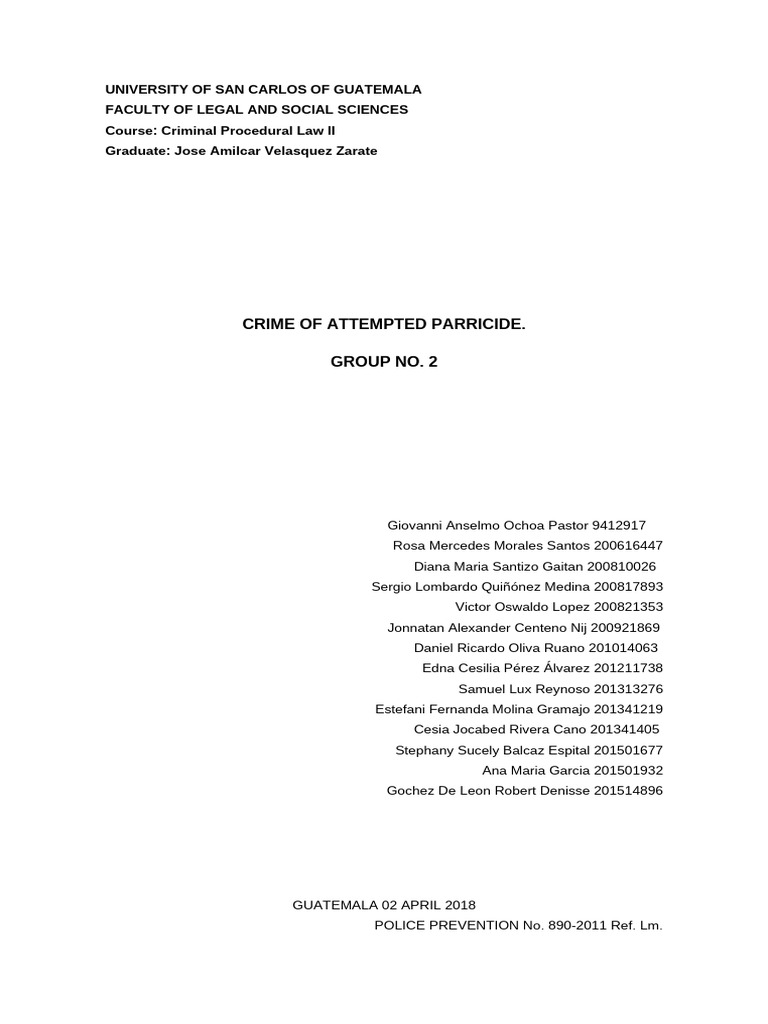 Attempted Parricide Case Overview | PDF | Prosecutor | Crime Scene