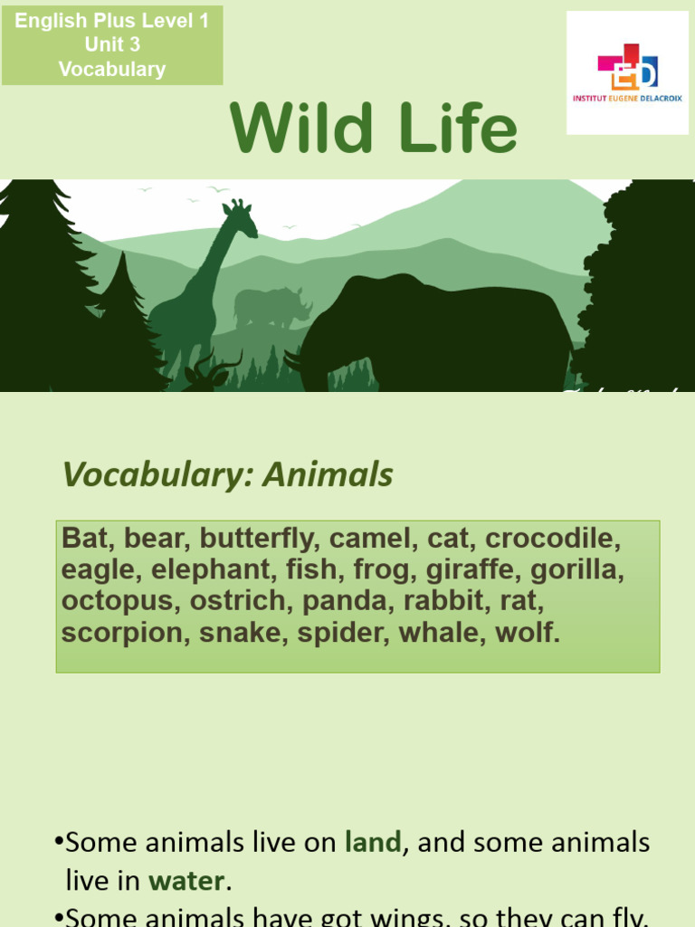 ELARRAUD1 - 1736084483515 - Unit 3 Wild Life | PDF