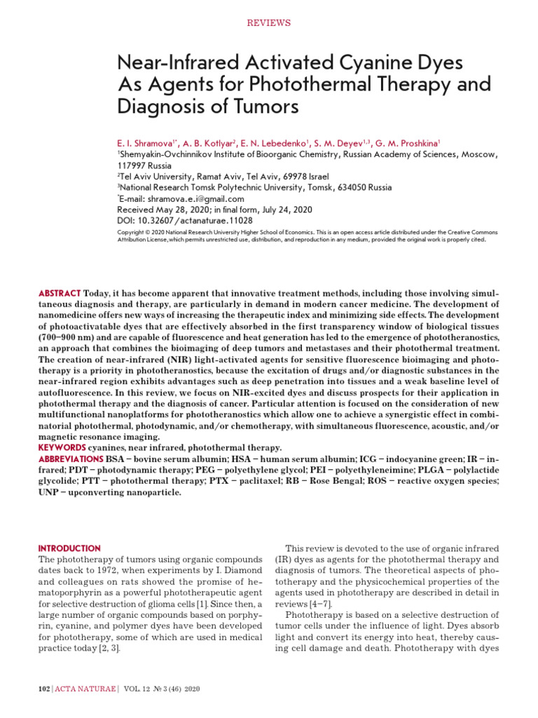 Photothermal Therapy and | PDF | Nanoparticle
