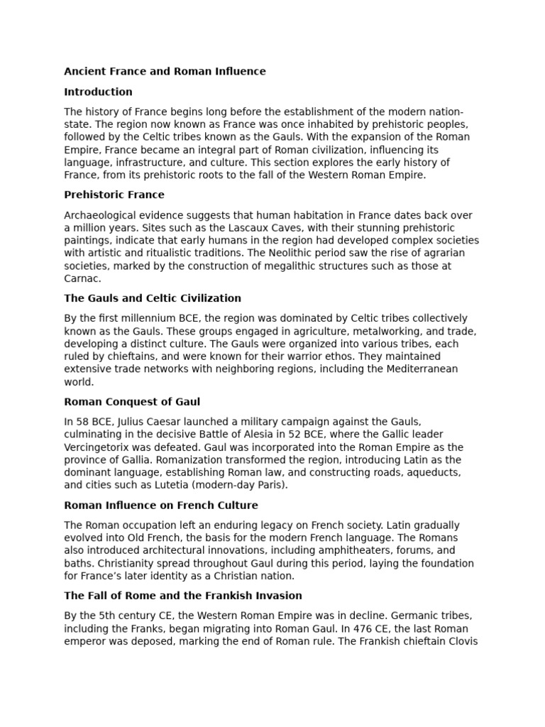 Ancient France and Roman Influence | PDF | Franks | Gaul
