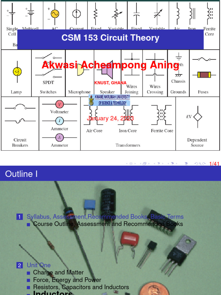 CSM 153 Unit 1 - 240116 - 101056 | PDF | Capacitor | Inductance