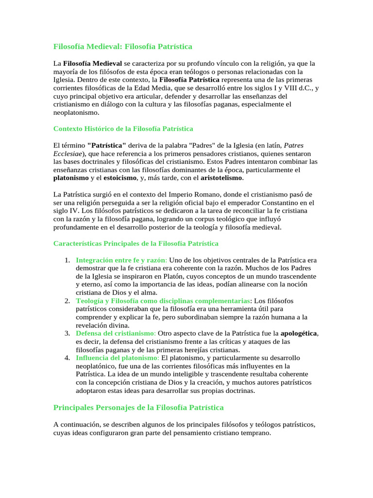 Filosofia Patristica | PDF | Padres de la iglesia | Agustín De Hipopótamo