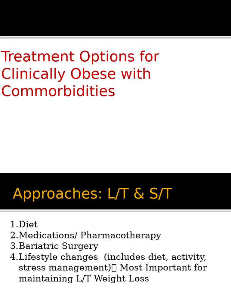 Obesity Treatment Options | PDF | Weight Loss | Dieting
