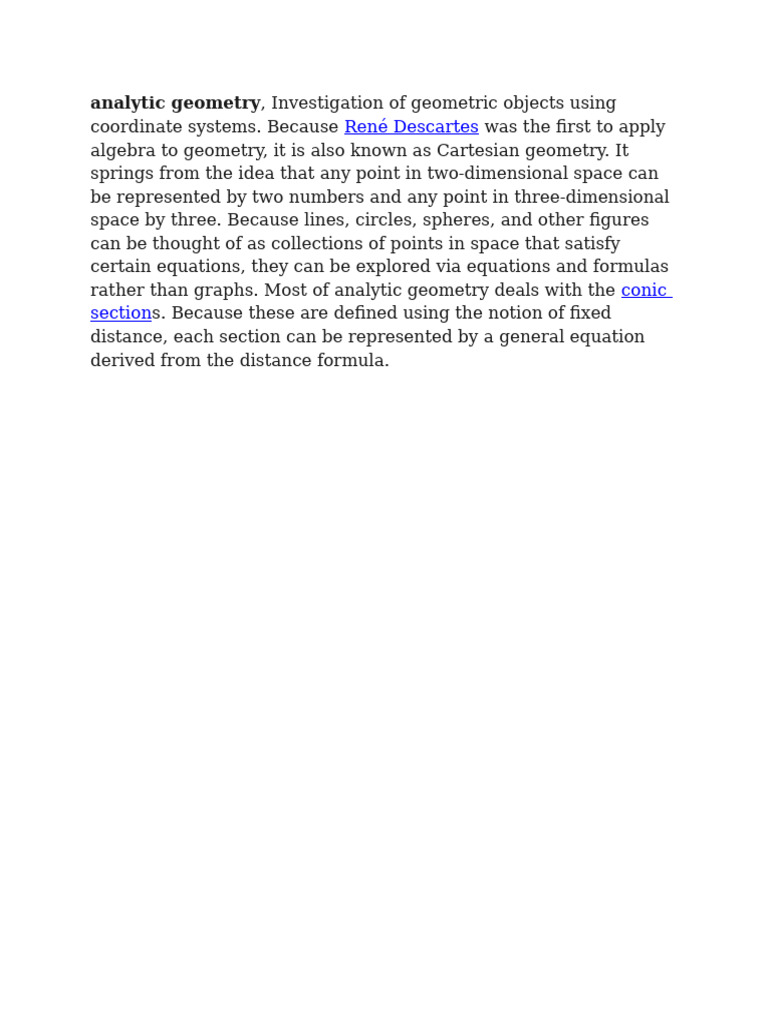 Analytic Geometry | PDF