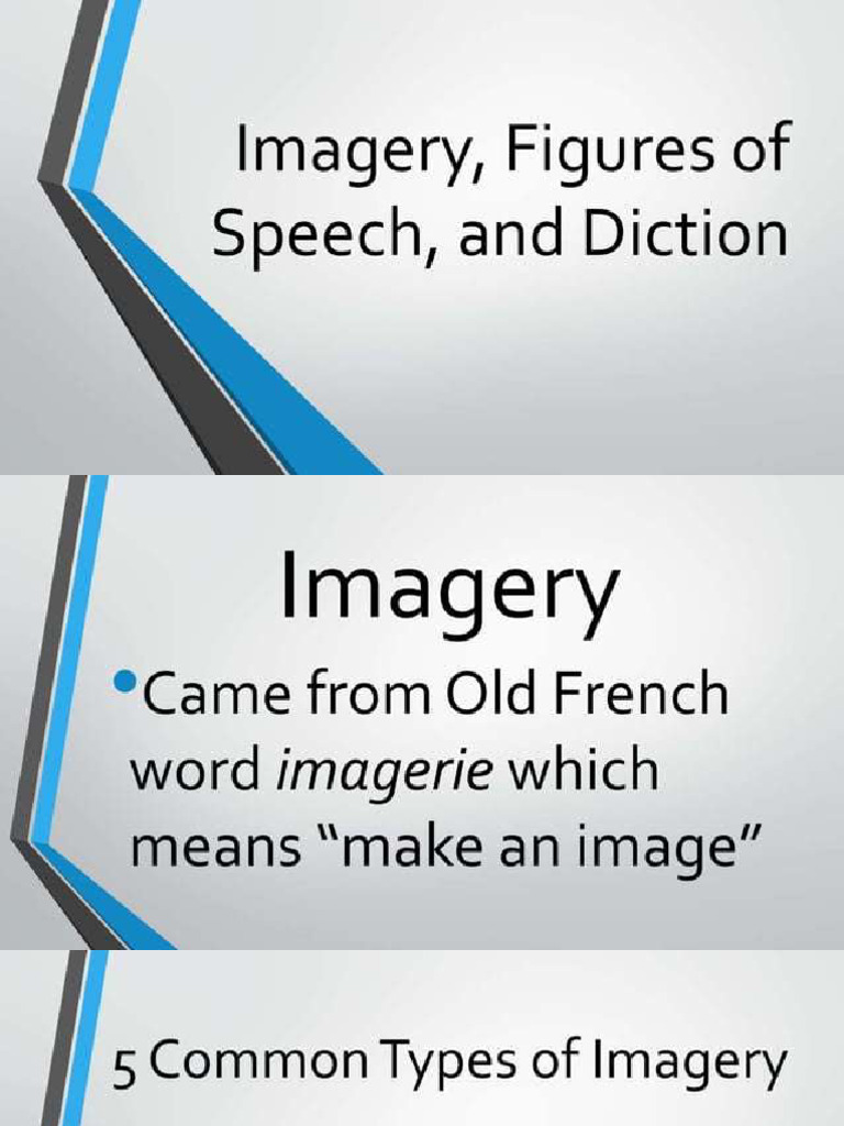 Imagery, figures of speech, and diction | PDF