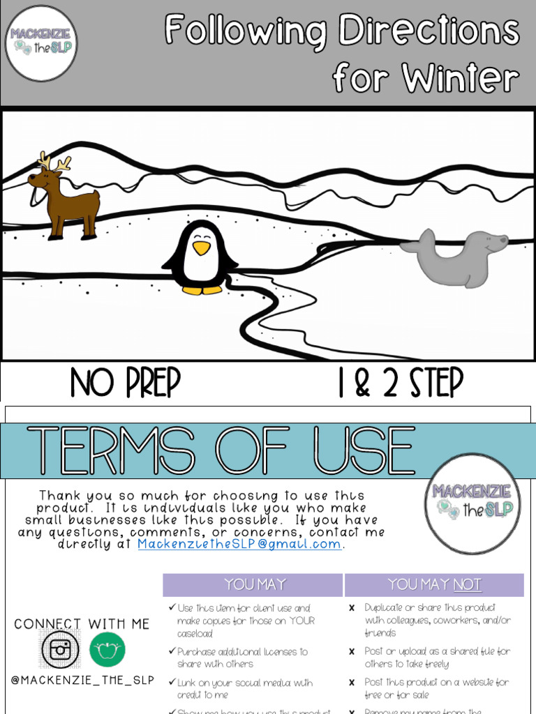 Winter Directions Activity Guide | PDF | Pinniped | Marine Mammals