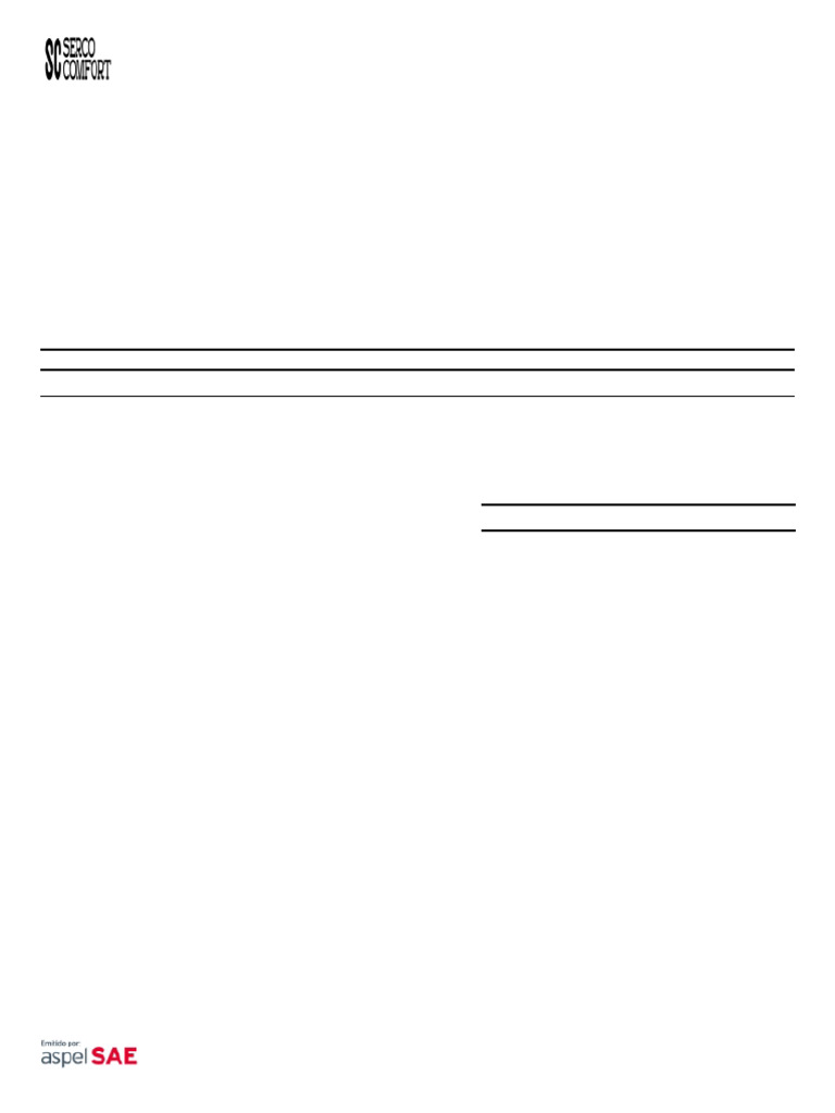Factura CFDI SERCO COMFORT Escoedo | PDF