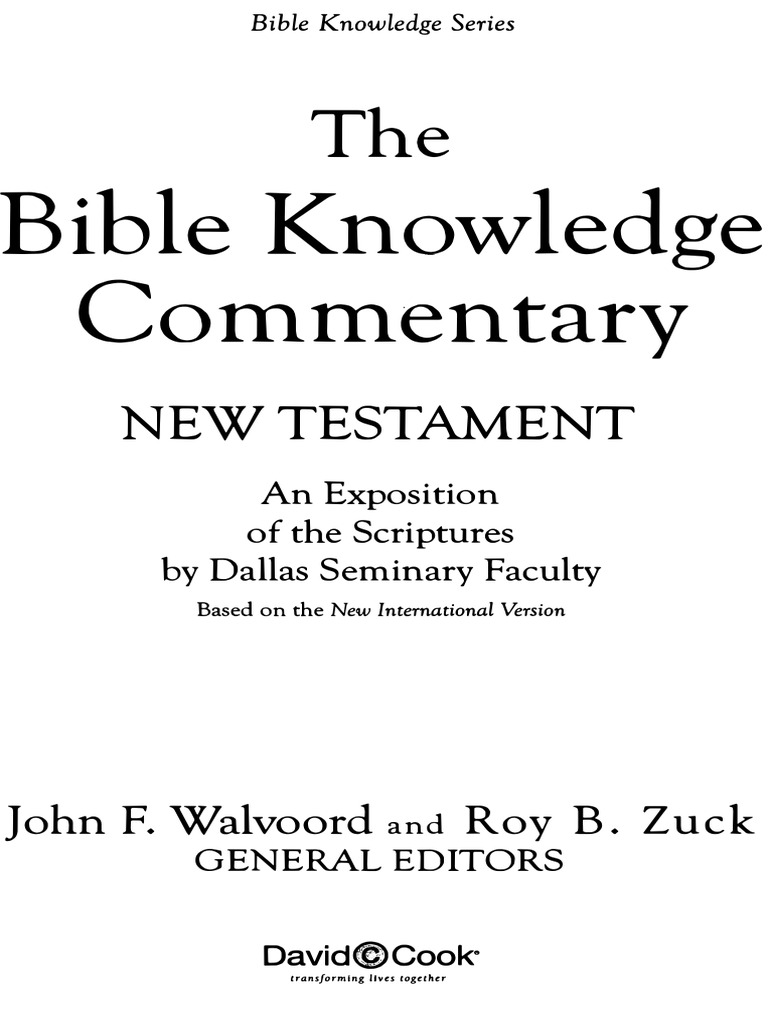Toaz - Info Bible Knowledge Series John F Walvoord Roy B Zuck The Bible ...
