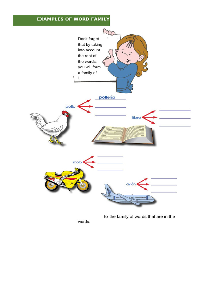 Word Family Examples and Activities | PDF