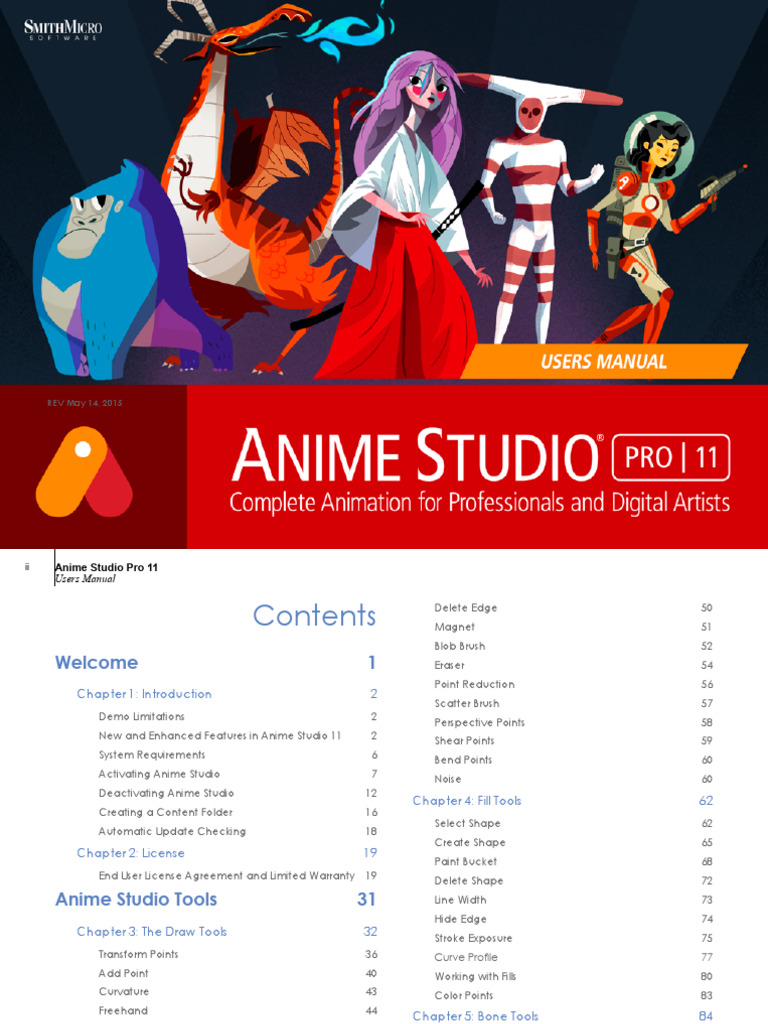 Anime Studio Pro 11 User Manual | PDF | Adobe Photoshop | Window ...