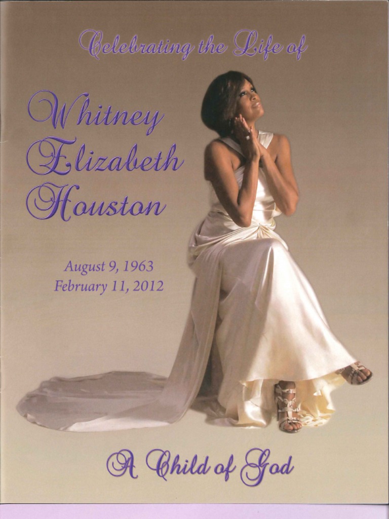Whitney Houston Funeral Program 18 February 2012 | PDF | Language Arts ...