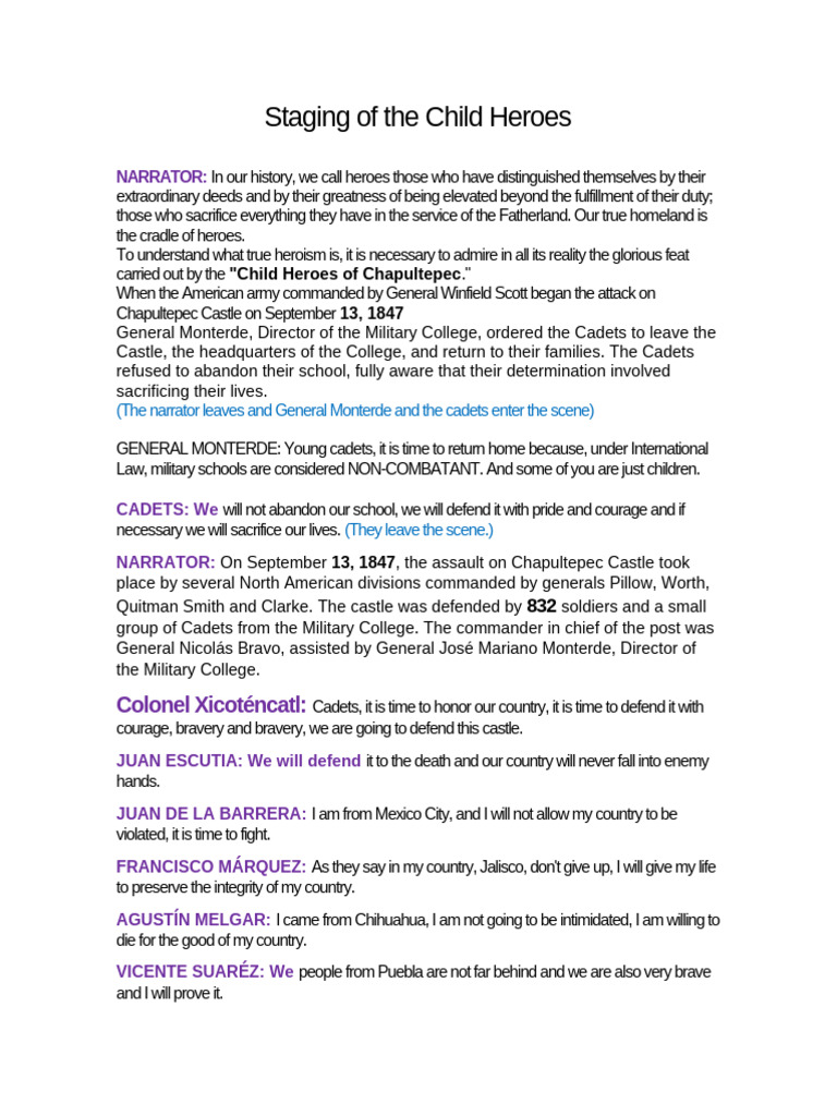 Child Heroes of Chapultepec Explained | PDF | Mexico | Military Of Mexico